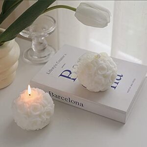 Aroma Candle,140G Hydrangea Onion Flower Shaped Soy Wax Scented Candle for Table Photo Prop Birthday Gift,Prefect for Meditation Stress Relief Mood Boosting Bath Yoga