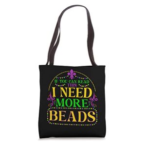 fun mardi gras parade bead lover – i need more beads tote bag