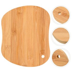 BESTonZON Wooden Cutting Board Charcuterie Boards Kitchen Chopping Board with Hole Bread Serving Board Fruit Serving Platter for Kitchen for Meat Bread Vegetables Apple