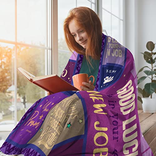 Dfaqehk New Job Gift for Women, Congratulation Mothers Day Promotion Gifts for Women, Gift for Coworker Leaving for New Job, Job Promotion Gifts Throw Blanket 60 x 50 Inch