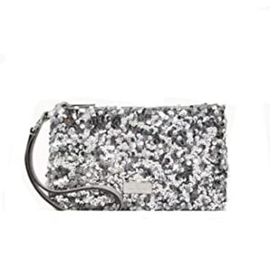 Kate Spade Kiki Sequin Convertible Clutch (Silver)