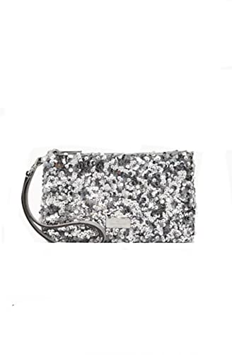 Kate Spade Kiki Sequin Convertible Clutch (Silver)