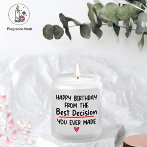 Birthday Gifts for Wife from Husband- Happy Birthday Gift Ideas for Her Him- Funny Women Birthday Gifts for Girlfriend from Boyfriend - Lavander Scented Candles