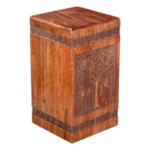 Wooden Urns for Ashes Adult Male or Female - Funeral and Memorial Cremation Urns for Human Ashes up to 250 lbs