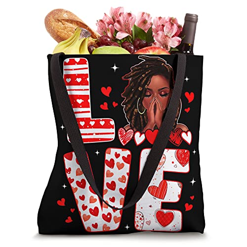 Valentine Days Black African American Costume Melanin Women Tote Bag