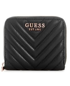 guess keillah small zip around wallet, black