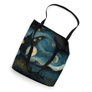 Starry Night mixed with Hieronymus Bosch Tote Bag