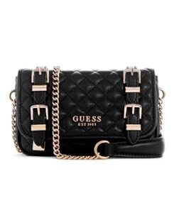 guess adam mini crossbody flap, black