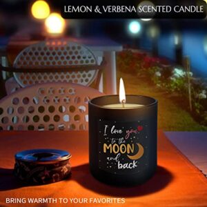 MYWEET Candle Lemon & Verbena Scented, 8 Oz Large Jar Single Wick Candle, Jar Candle Made with Natural Soy Wax, Up to 45 Hour Burn time