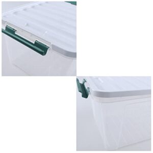 Xyskin 6-Pack 35 Quart Plastic Storage Boxes, Latching Storage Bin Totes, Clear