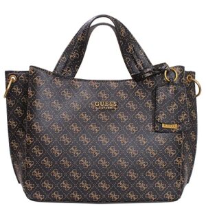 guess zed girlfriend carryall, brown logo