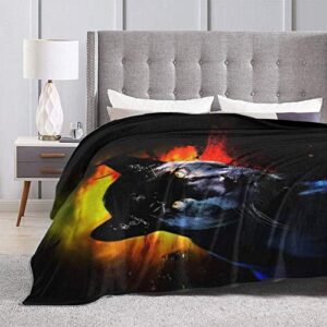 50"x40" Blanket Panther Sunset Black Fleece Blanket Throw Blanket Lightweight Microfiber Blankets for Bed Couch Sofa Blanket Quilt