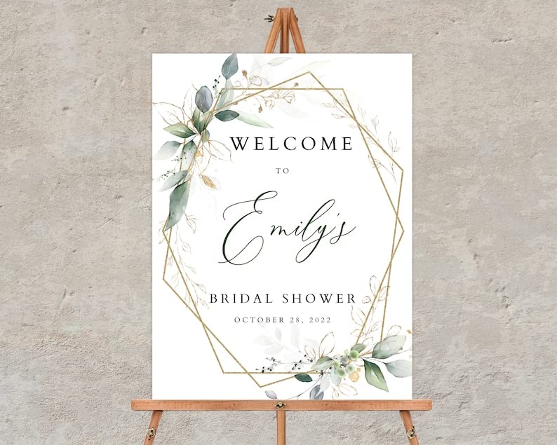 Bridal Shower Sign, Greenery Welcome Sign, Bridal Shower Welcome Sign, Bridal Shower Home Decor, Bridal Shower Banner, Welcome Yard Sign for Indoor and Outdoor Use