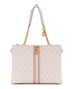 guess ginevra society tote, blush logo