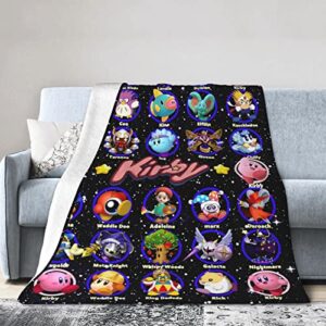 senoi cartoon blankets super soft lightweight throw blanket warm flannel blanket for bed sofa, (cartoon 1, 50”x40”)