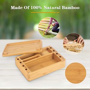 Viking Factory Rolling Tray Stash Box with Magnetic Suction - Plenty of Storage Space to Organise Herbal Accessories is Organised Neatly in Each Compartment