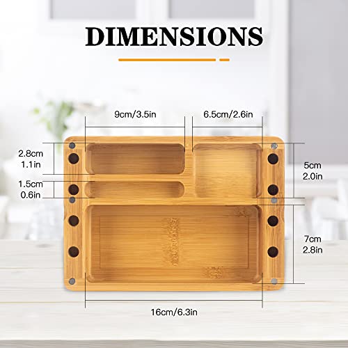 Viking Factory Rolling Tray Stash Box with Magnetic Suction - Plenty of Storage Space to Organise Herbal Accessories is Organised Neatly in Each Compartment