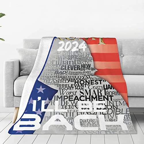 Trump 2024 Blanket Ultra-Soft Micro Fleece Blanket Throw Blanket Warm Super Soft Comfort Caring 60"x50"