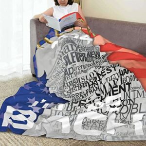 Trump 2024 Blanket Ultra-Soft Micro Fleece Blanket Throw Blanket Warm Super Soft Comfort Caring 60"x50"