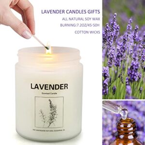 4 Pack Lavender Candle for Home Scented, 28.8 oz Aromatherapy Candles Gifts Set for Women, Soy Wax Candles for Home, 180 Hours Long Lasting Scented Candles for Bath Yoga Birthday