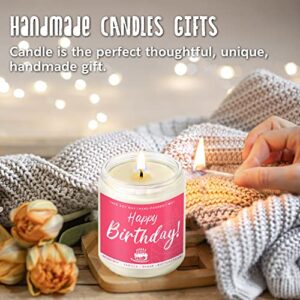 Happy Birthday Candle Gifts for Women - Unique Gift for Best Friend - Vanilla Sugar and Buttercream Candles Gift idea for Her Sister Mom Coworker Classmate Bestie Present 7 oz