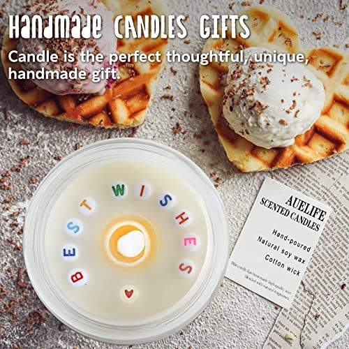 Happy Birthday Gifts for Women | Unique Gift for Best Friend | Soy Vanilla Sugar and Buttercream Candles Gift idea for Her Sister Mom Coworker Classmate Bestie Present 7 oz