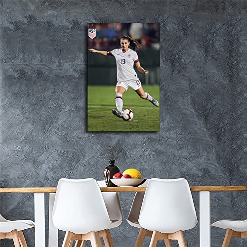 XDE Alex Morgan US Women's Soccer World Cup Poster Decorative Painting Canvas Wall Art Living Room Posters Bedroom Painting 12x18inch(30x45cm)