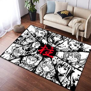 cool anime rug thickened non-slip large area rug locking edge, cartoon floor door mats carpet for bedroom living room dormitory decor 24×36 inch,12