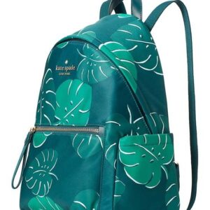 Kate Spade New York Chelsea Medium Nylon Backpack, Monstera Leaves Multi