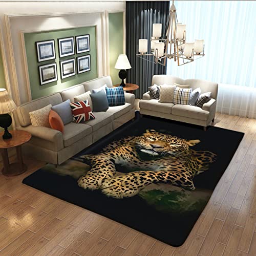 ROZERA Tiger Area Rug Native American Tiger Rug Modern Rug Home Decor Mats Flannel Bath Mat Non-Slip Floor Carpet Farmhouse Home Decor for Living Room Bedroom Bathroom 60x39inch