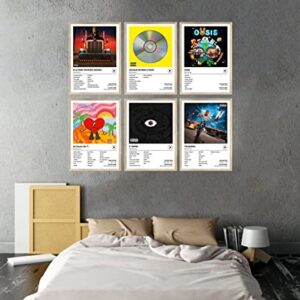 Hulilis Bad Bunny Music Album Cover Posters Print Room Aesthetic Dorm Decor HD Print Aesthetic Pictures for Living Room Bedroom Music Classroom Wall Art Decor Set of 6 Unframed 7x10 inch