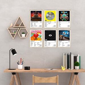 Hulilis Bad Bunny Music Album Cover Posters Print Room Aesthetic Dorm Decor HD Print Aesthetic Pictures for Living Room Bedroom Music Classroom Wall Art Decor Set of 6 Unframed 7x10 inch