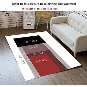 Optical Illusion Rug 3D Area Rug Floor Mat Carpet Bottomless Hole Optical Illusion Area Rug,Anti-Skid Non-Woven Black White Doormat for Room Rubber Floor mats (23.6X35.4 inch)