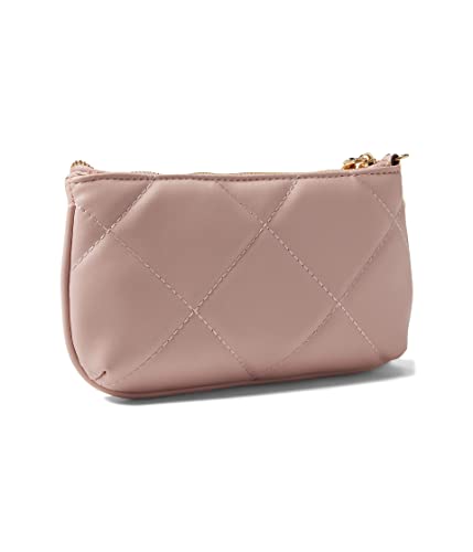 Anne Klein AK Quilted Pouch wrislet with Chain, Petal Pink/Petal Pink