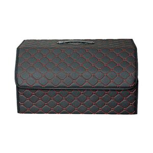 car boot organizer,car trunk storage box car storage box football pattern leather storage compartment multifunctional interior decoration