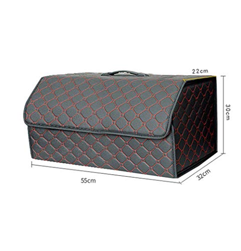 Car Boot Organizer,Car Trunk Storage Box Car Storage Box Football Pattern Leather Storage Compartment Multifunctional Interior Decoration