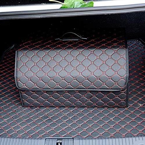 Car Boot Organizer,Car Trunk Storage Box Car Storage Box Football Pattern Leather Storage Compartment Multifunctional Interior Decoration