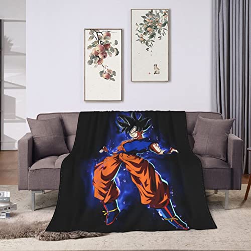 JUST FUNKY Dragon Ball Blanket,Anime Gift Soft Bed Throws Cozy Fleece Throw Blankets for Sofa Couch Decor