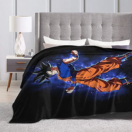 JUST FUNKY Dragon Ball Blanket,Anime Gift Soft Bed Throws Cozy Fleece Throw Blankets for Sofa Couch Decor