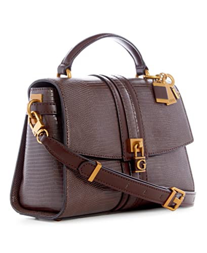 GUESS Ginevra Top Handle Flap, Brown