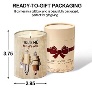 Wedding Anniversary Candels Gifts for Him Her Wife Husband Men, Romantic Anniversary Marriage Gift for Couple Mom Dad Parents, Happy Anniversary for Girlfriend Boyfriend Lavender Candels Gifts