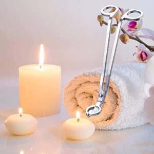 OLAMTAI Candle Wick Trimmer, Candle Wick Cutter Stainless Steel, Candle Wick Clipper Scissor Candle Tool for You to Safely Remove The Cut Wick, controllable The Candle Flame and Cleaner Burn - Silver