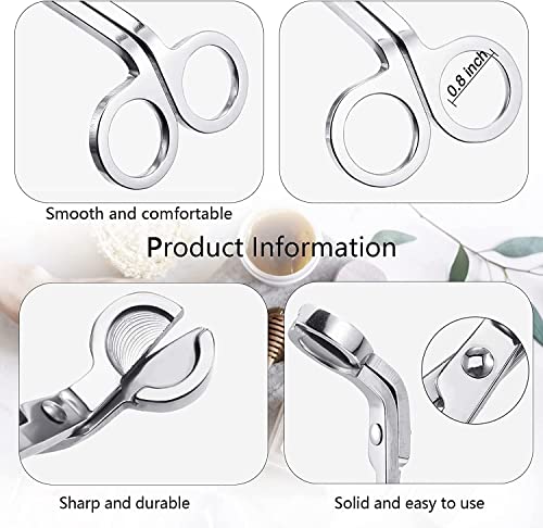 OLAMTAI Candle Wick Trimmer, Candle Wick Cutter Stainless Steel, Candle Wick Clipper Scissor Candle Tool for You to Safely Remove The Cut Wick, controllable The Candle Flame and Cleaner Burn - Silver