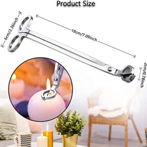 OLAMTAI Candle Wick Trimmer, Candle Wick Cutter Stainless Steel, Candle Wick Clipper Scissor Candle Tool for You to Safely Remove The Cut Wick, controllable The Candle Flame and Cleaner Burn - Silver