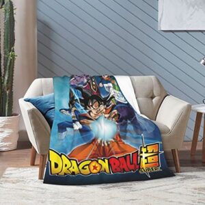 JUST FUNKY Dragon Ball Blanket,Anime Gift Soft Bed Throws Cozy Fleece Throw Blankets for Sofa Couch Decor