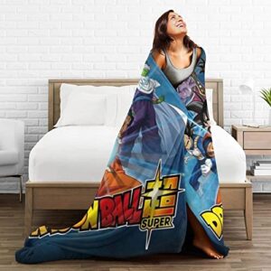 JUST FUNKY Dragon Ball Blanket,Anime Gift Soft Bed Throws Cozy Fleece Throw Blankets for Sofa Couch Decor