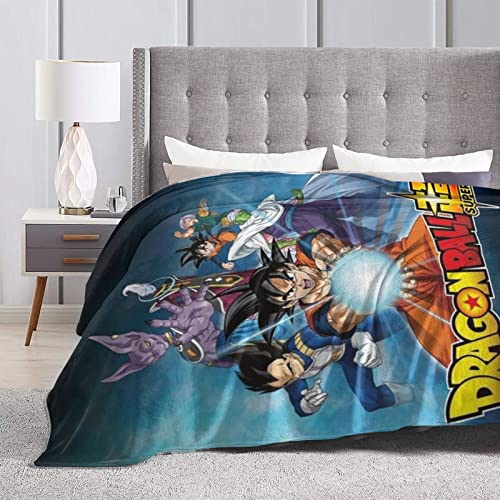 JUST FUNKY Dragon Ball Blanket,Anime Gift Soft Bed Throws Cozy Fleece Throw Blankets for Sofa Couch Decor