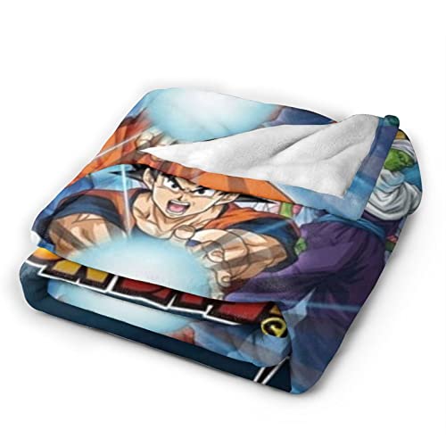 JUST FUNKY Dragon Ball Blanket,Anime Gift Soft Bed Throws Cozy Fleece Throw Blankets for Sofa Couch Decor