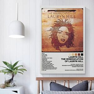 XIAOMB Lauryn Hill Posters The Miseducation Of Lauryn Hill Poster Album Cover Poster for Bedroom Aesthetic Wall Decor Canvas Wall Art Gift 12x18inch(30x45cm)