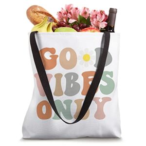 Good Vibes Only Retro with Daisy Tote Bag